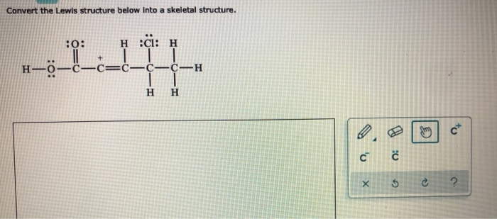 Solved Convert the Lewis structure below into a skeletal | Chegg.com