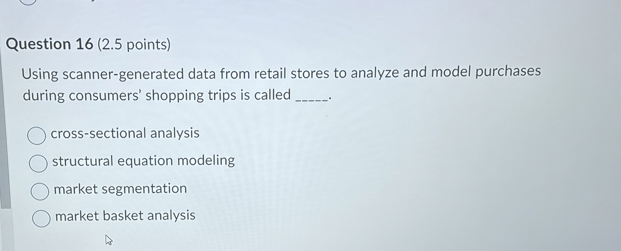 Solved Question 16 ( 2.5 ﻿points)Using scanner-generated | Chegg.com