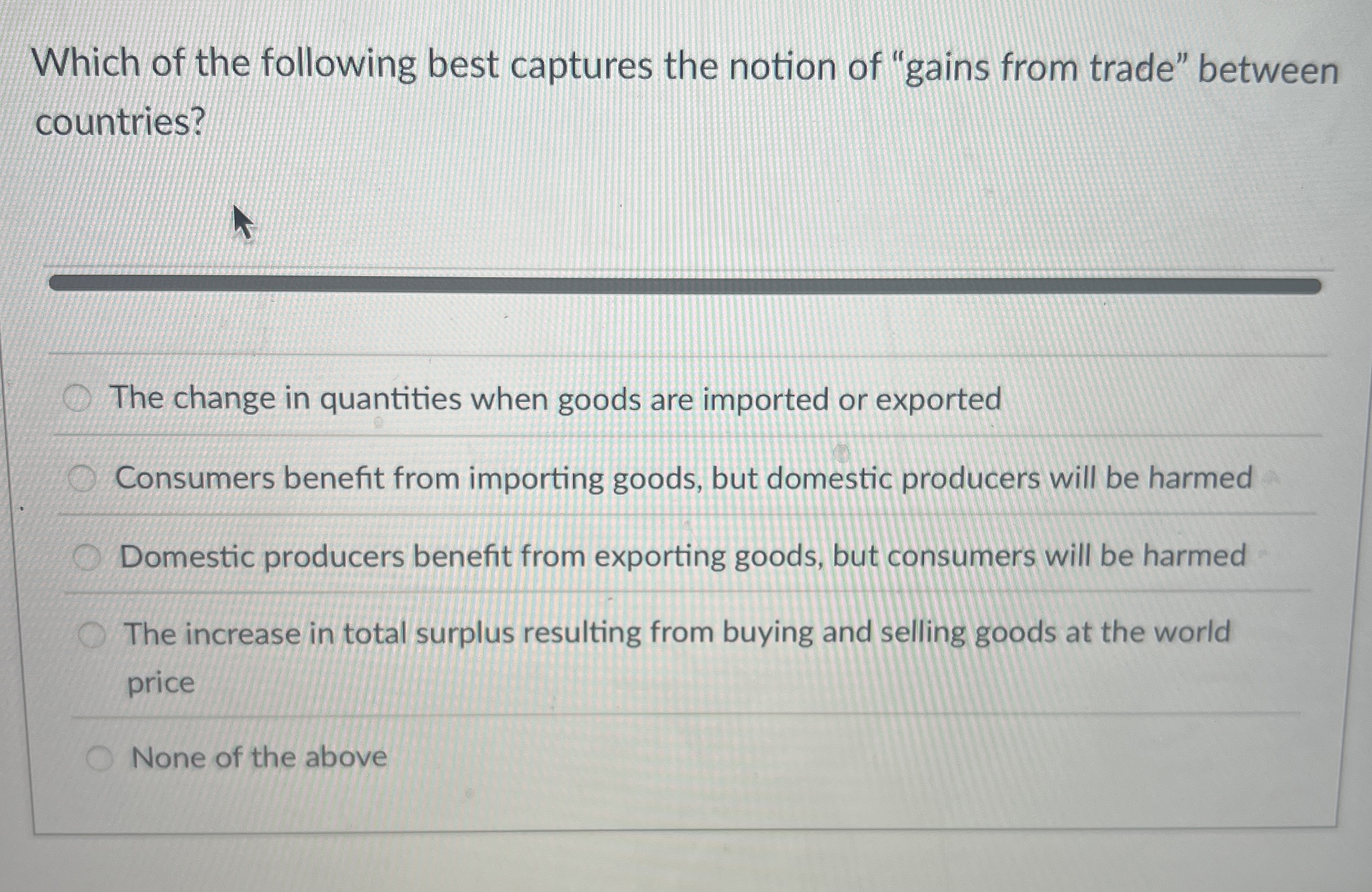 Solved Which of the following best captures the notion of | Chegg.com