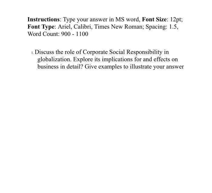 Solved Instructions: Type your answer in MS word, Font Size: | Chegg.com