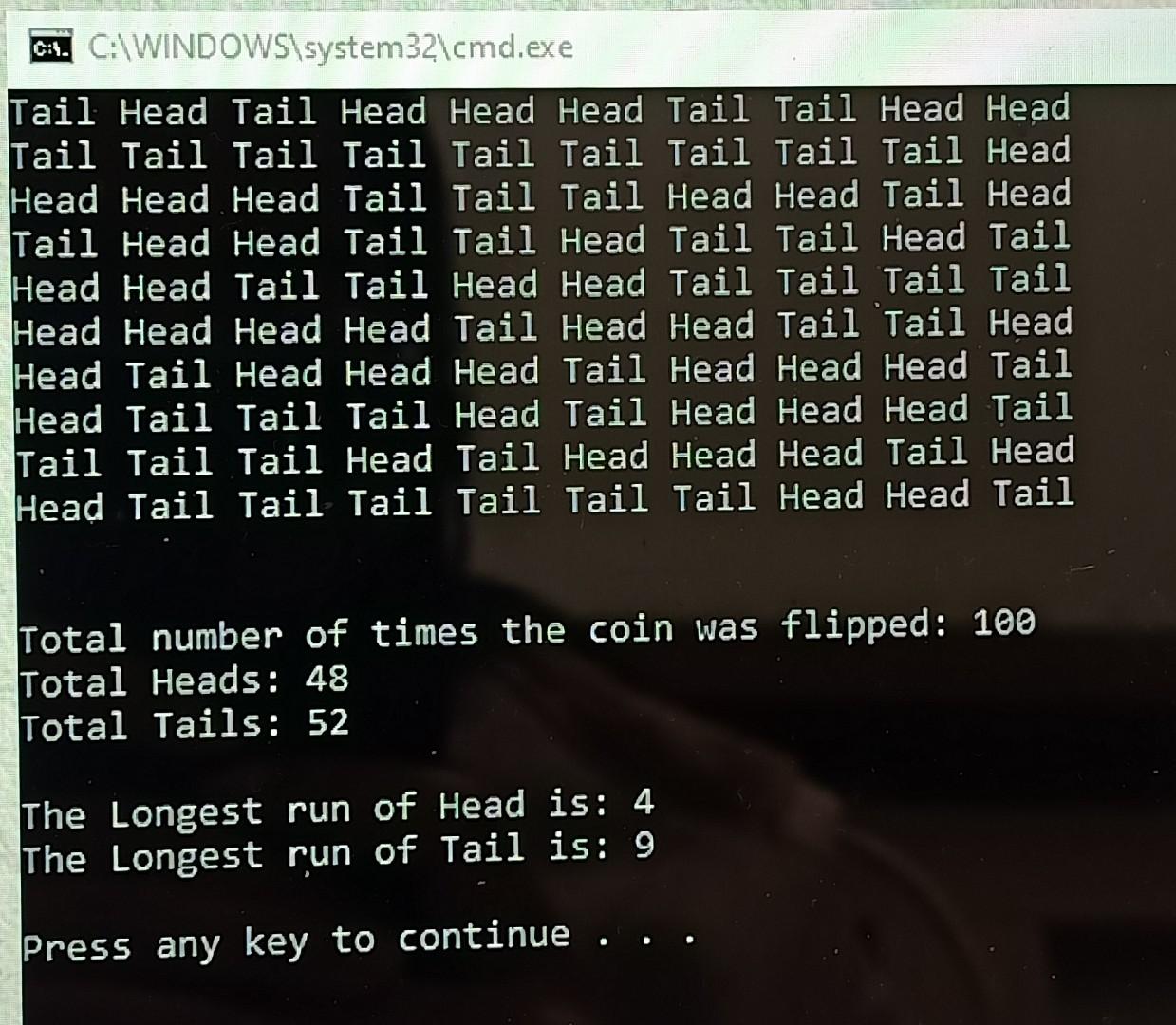 Solved CoinFlip Python Program: write a pyhton program | Chegg.com