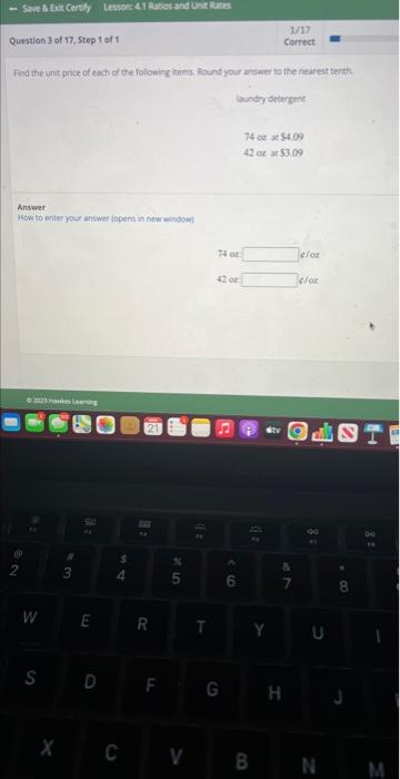 Solved Find the unit price of each of the folowing isems: | Chegg.com