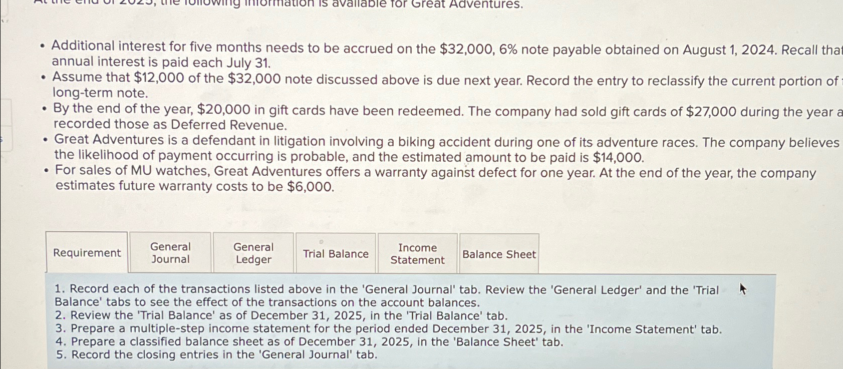 Solved Additional interest for five months needs to be | Chegg.com