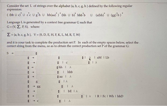Consider the set L of strings over the alphabet | Chegg.com