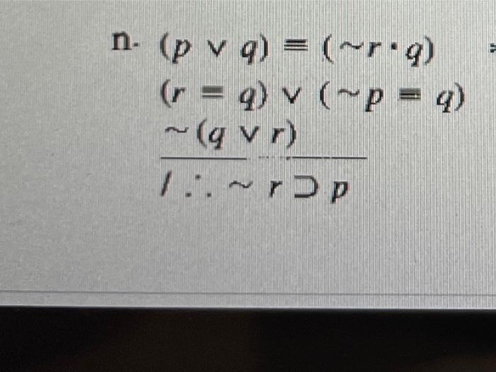 Solved Use the full truth table method to determine whether | Chegg.com