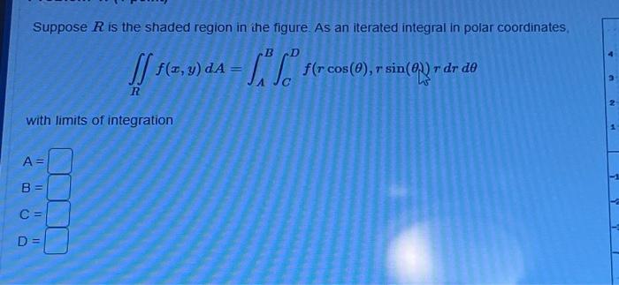 Solved Suppose R is the shaded region in the figure. As an | Chegg.com