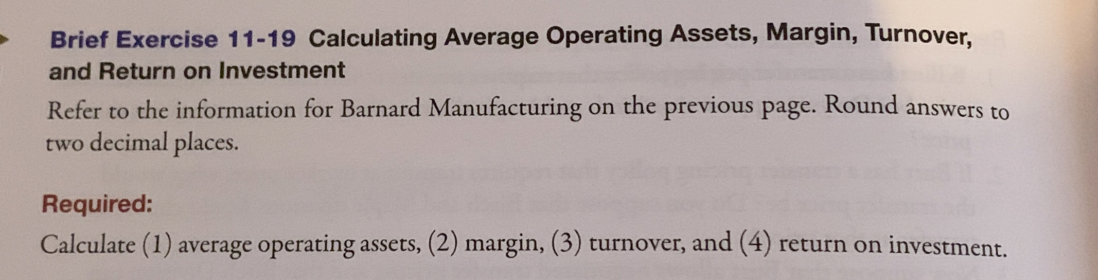 Brief Exercise 11 19 ﻿calculating Average Operating