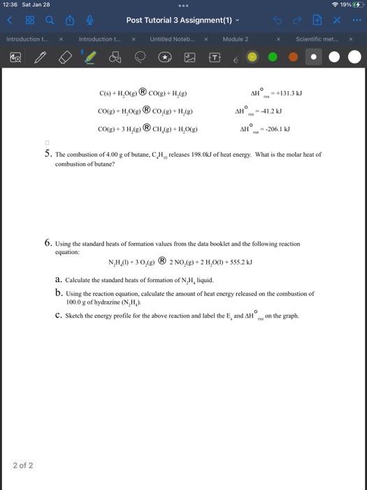 Solved Heats of Formation and Hess's Law Calculations 1. All | Chegg.com