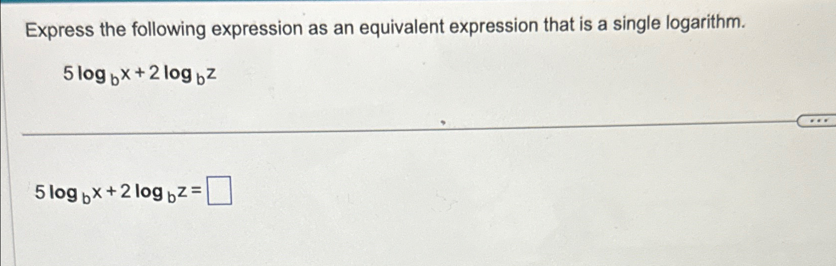 Solved Express the following expression as an equivalent | Chegg.com