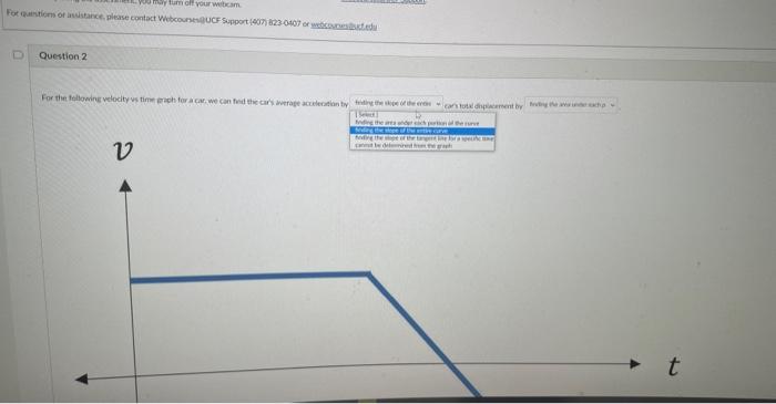 Solved vQuestion 2 For the fellowing velocity us time pach | Chegg.com