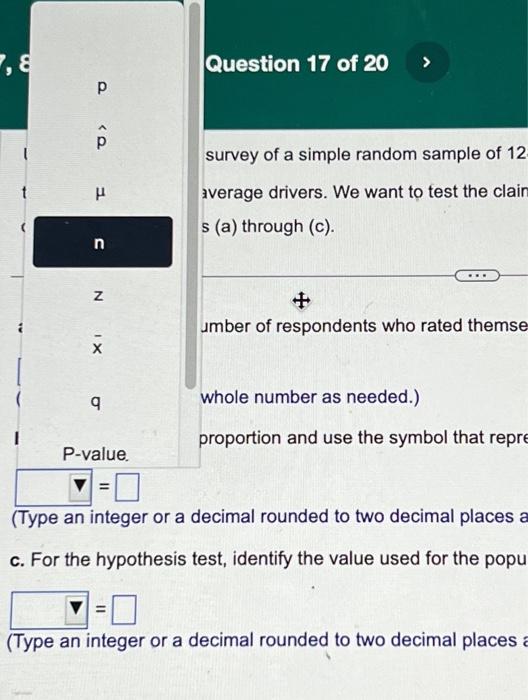 Solved Use the results from a survey of a simple random | Chegg.com