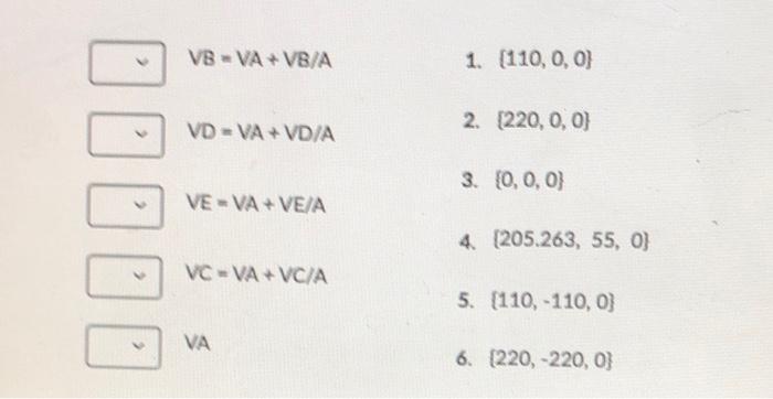 Solved Example VF = VÀ + VF/A 10 30 VA = SKO VA SO e+ VF/A F | Chegg.com