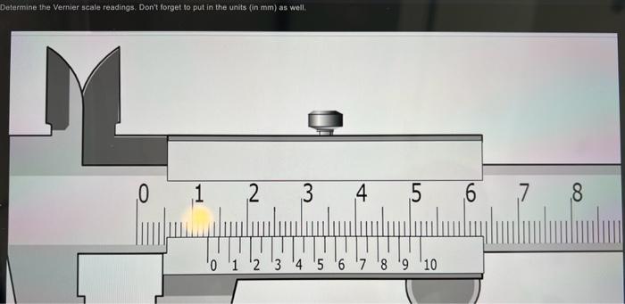 Solved vernier scale reading | Chegg.com