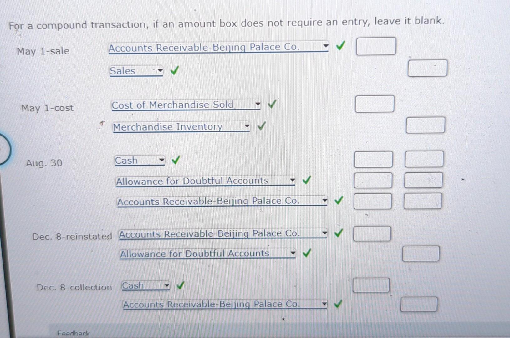Solved intries for Uncollectible Receivables, using | Chegg.com