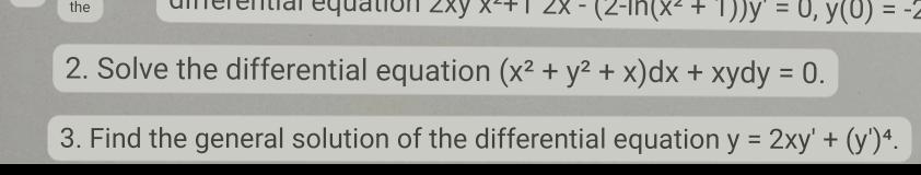 Solved Solve the differential equation | Chegg.com