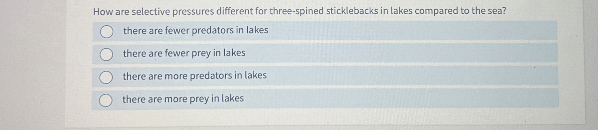 Solved How are selective pressures different for | Chegg.com