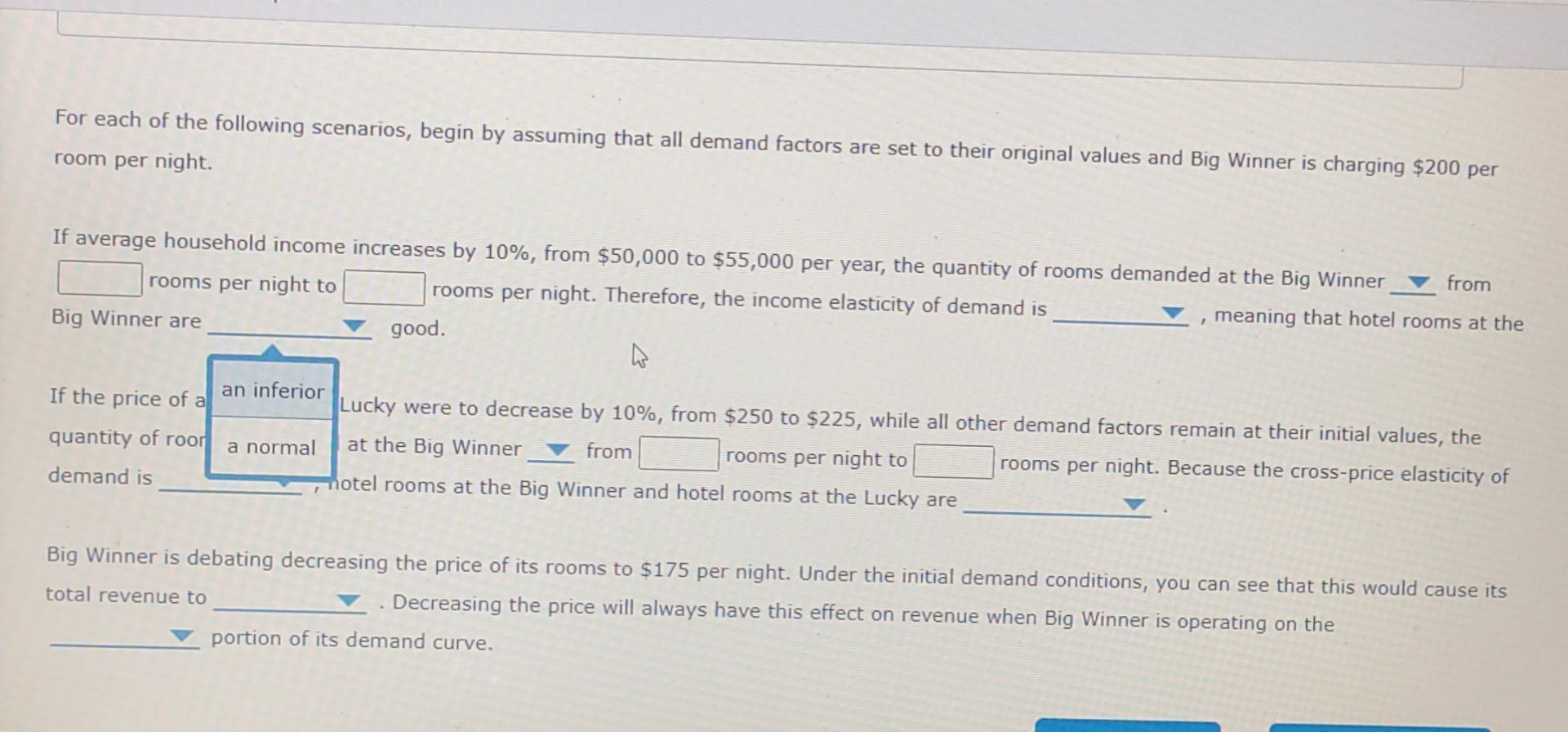Solved For each of the following scenarios, begin by | Chegg.com