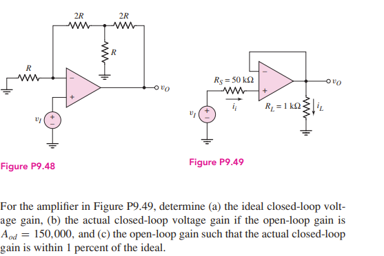 Solved For the amplifier in Figure P9.49, ﻿determine (a) | Chegg.com
