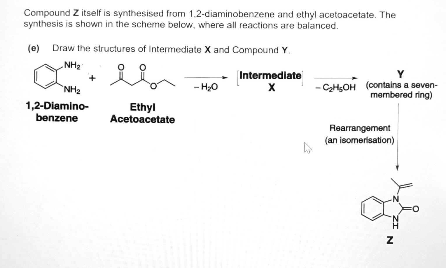 Solved Compound Z itself is synthesised from | Chegg.com