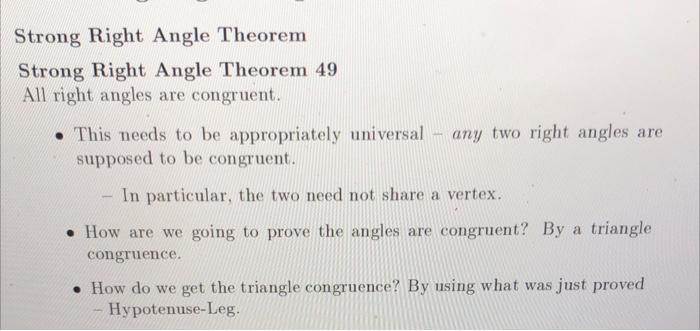 Solved Strong Right Angle Theorem Strong Right Angle Theorem | Chegg.com
