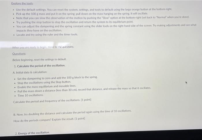 Solved Explore the tools: • Use the default settings. You | Chegg.com