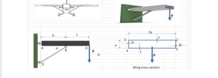 За 2t 2t a B 4 D Wing cross section Wing cross | Chegg.com