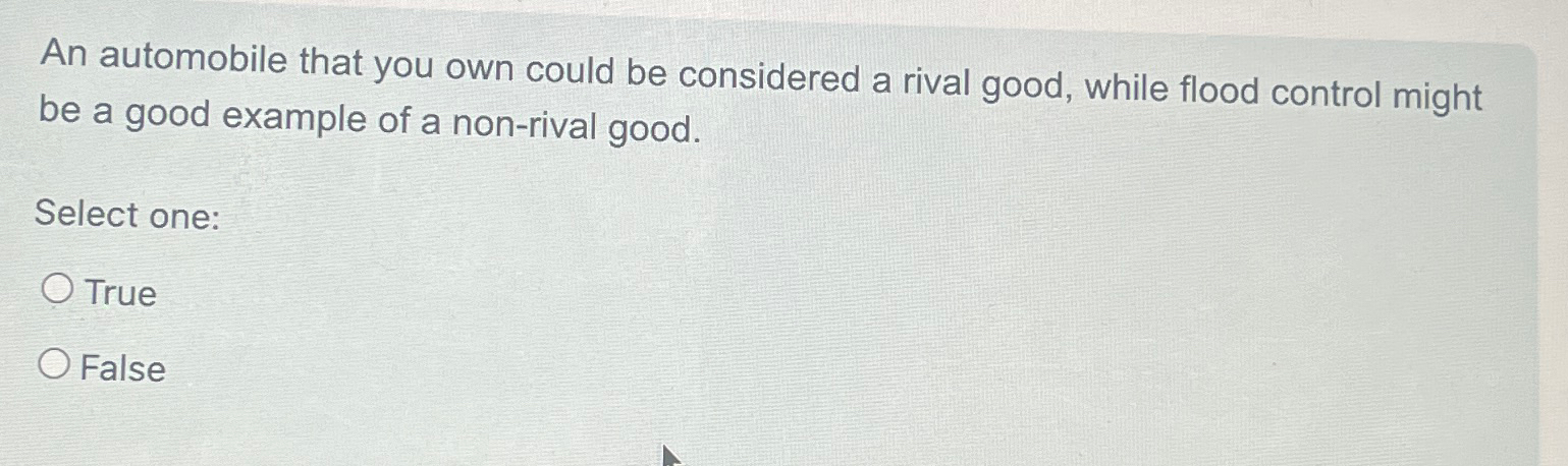 Solved An automobile that you own could be considered a | Chegg.com