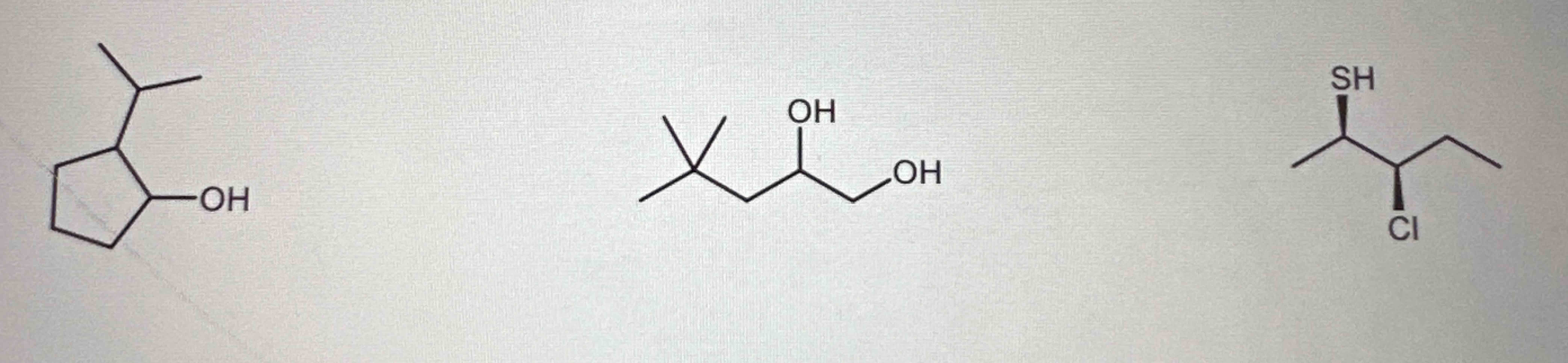 Solved Please find the IUPAC names for each structure below. | Chegg.com