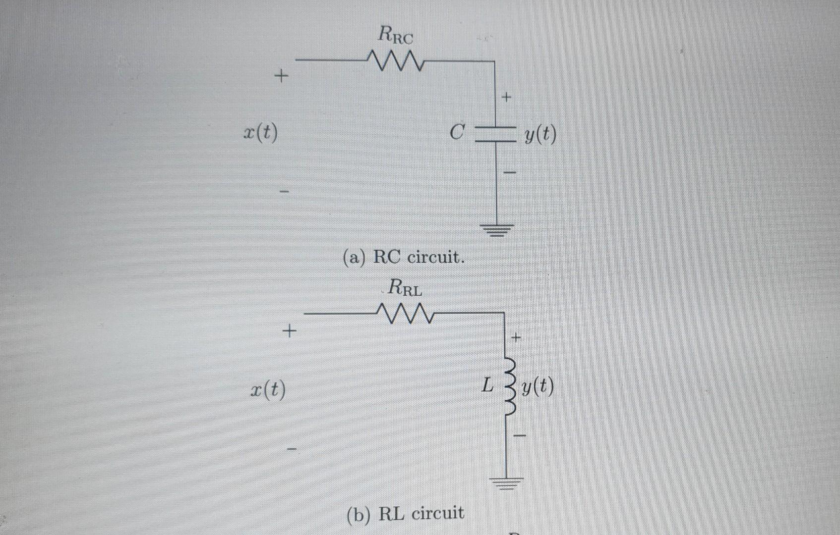 Solved Simple RC, RL, and RLC circuits are displayed in | Chegg.com