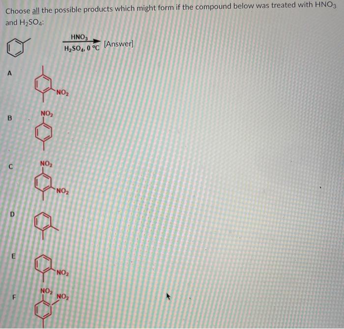 Solved Choose all the possible products which might form if | Chegg.com