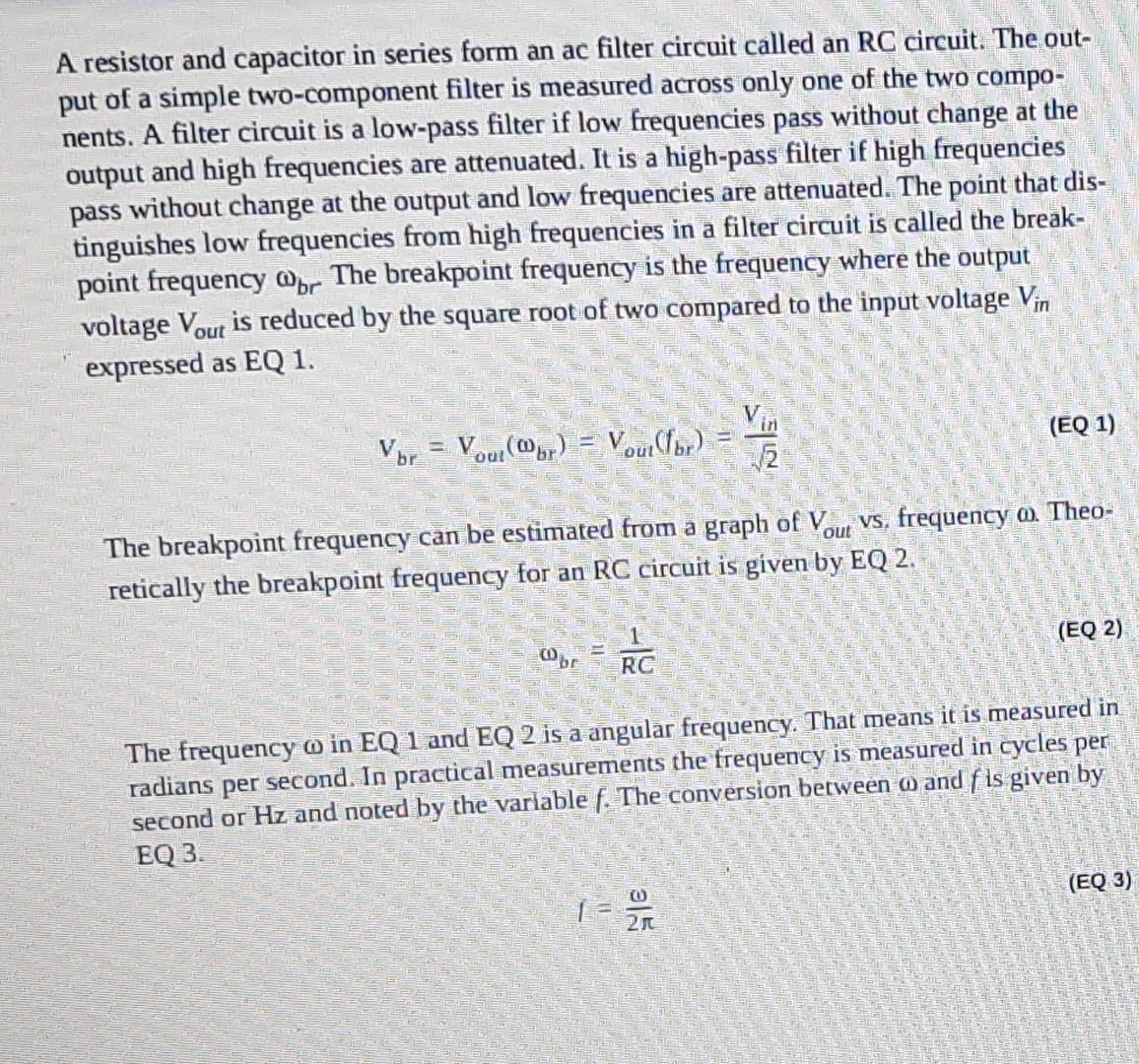 Solved point frequency ωbr The breakpoint frequency is the | Chegg.com