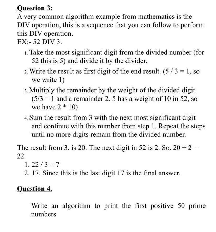 Solved Question 3: A very common algorithm example from | Chegg.com