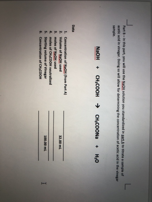 Solved Part A-in this part, you will standardize a solution | Chegg.com