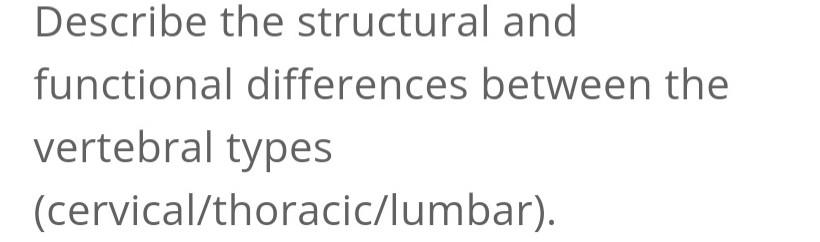 Solved Describe the structural and functional differences | Chegg.com
