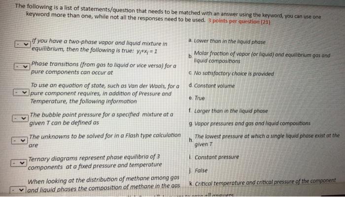 Solved The following is a list of statements/question that | Chegg.com