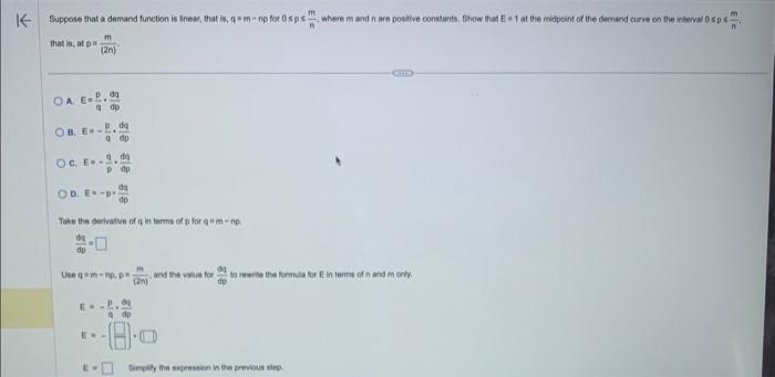 Solved That Is At ρ 2π M A E Qp⋅dpdq B E −ap Dpdq C