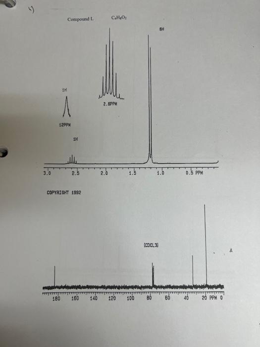 Solved Organic Chem NMR: By looking at these NMR peaks | Chegg.com