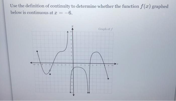 Solved Use the definition of continuity to determine whether | Chegg.com