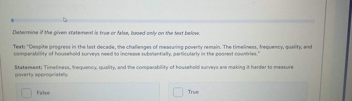 Solved Determine if the given statement is true or false, | Chegg.com