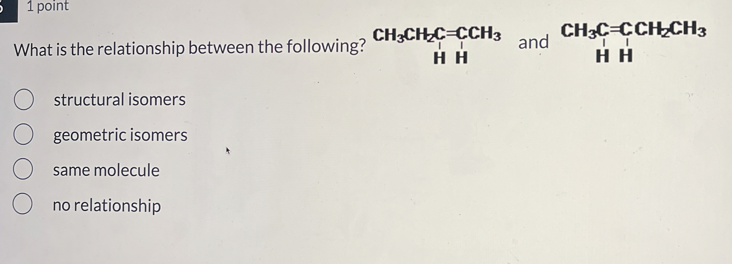 Solved 1 ﻿pointWhat is the relationship between the | Chegg.com