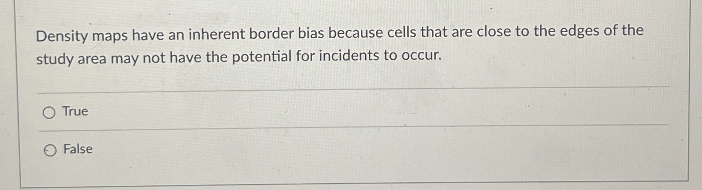 Solved Density maps have an inherent border bias because | Chegg.com