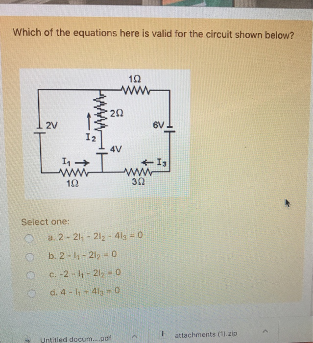 Solved Which of the equations here is valid for the circuit | Chegg.com
