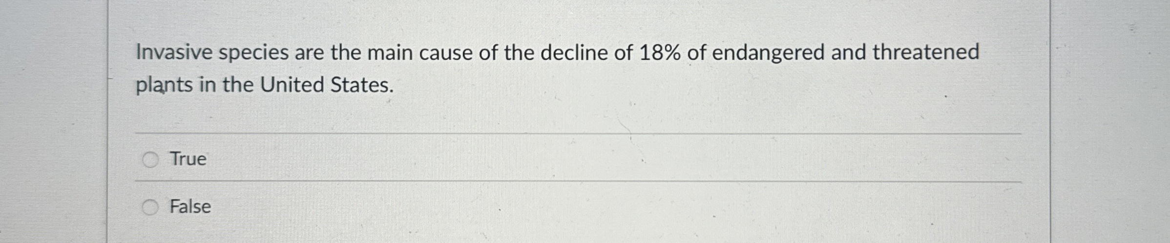Solved Invasive species are the main cause of the decline of | Chegg.com