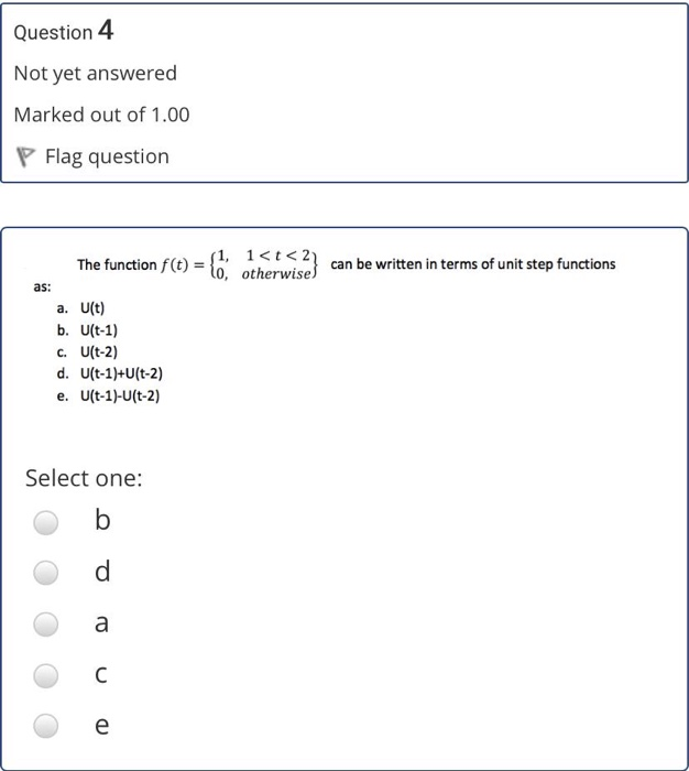 Solved Question 4 Not yet answered Marked out of 1.00 P Flag | Chegg.com