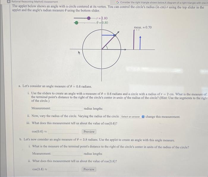 Solved Rational Reasoning Wathus Assessment applet and the | Chegg.com