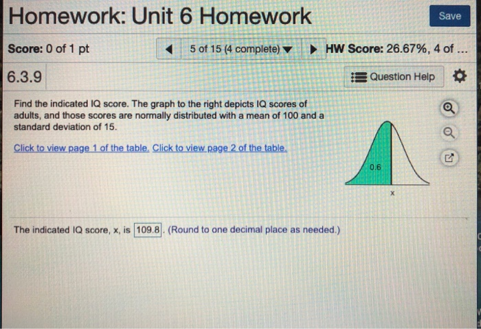 Solved Homework Unit 6 Homework Save Score 0 Of 1 Pt 5 Of