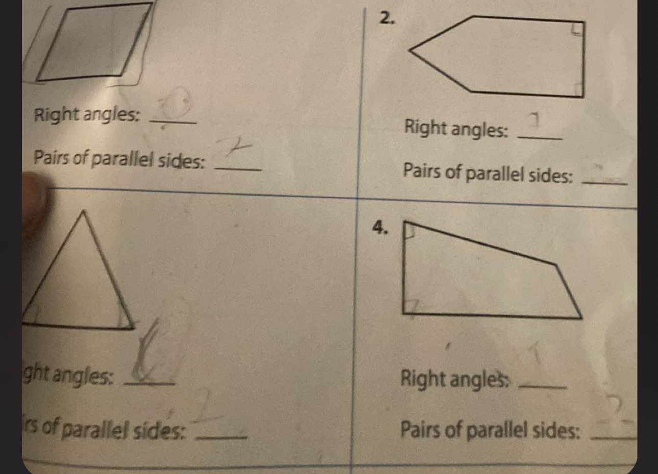 Solved Identify the number of Right angles and pairs of | Chegg.com