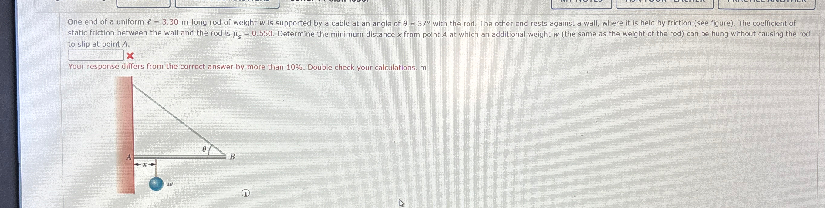 Solved to slip at point A.Your response differs from the | Chegg.com