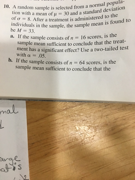 Solved 10. A random sample is selected from a normal popula- | Chegg.com