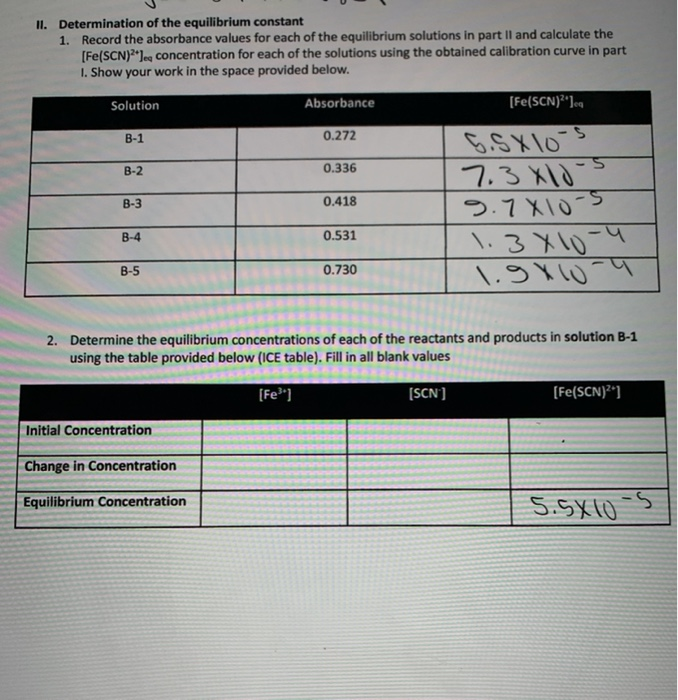 Solved 2. Determine the equilibrium concentrations of each | Chegg.com